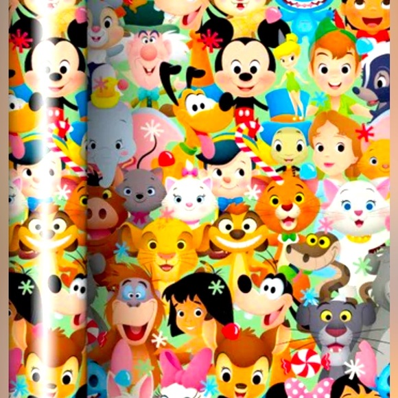 Disney | Holiday | Disney Characters Christmas Wrapping Paper | Poshmark